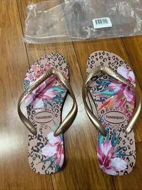 Havaianas | Shoes | Havaianas Young Girl Slim Animal Floral Flip Flop ...